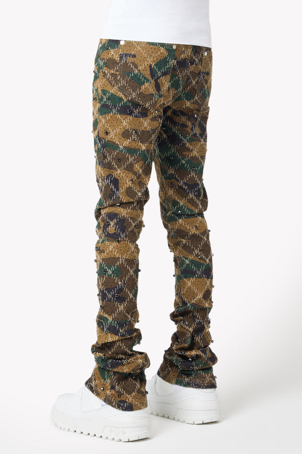 Camo Embellished Denim Pant - Guapi Clothing
