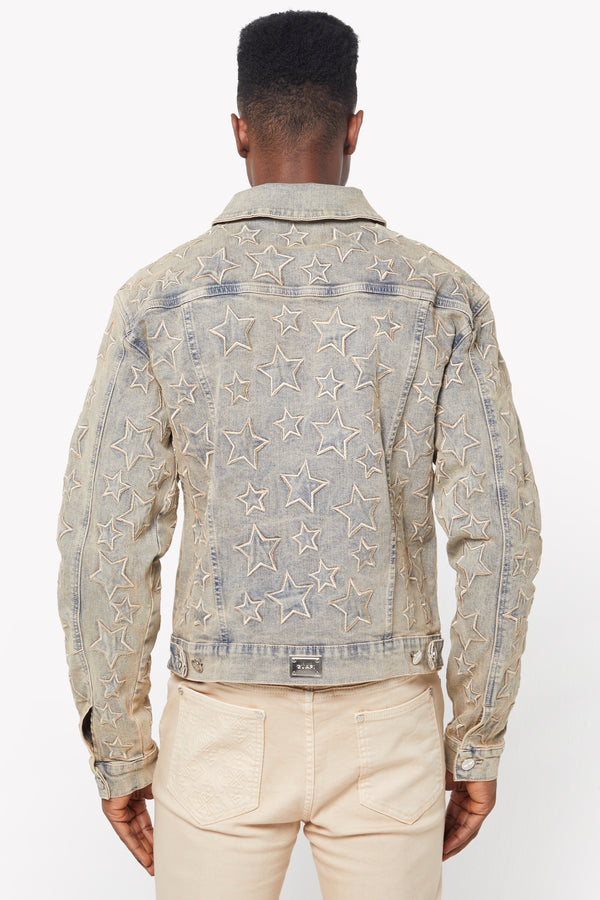 Vintage Stars Denim Jacket - Guapi Clothing